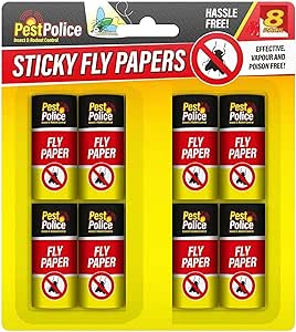 Ultra-Sticky Fly Papers (16-Pack) - Effective Insect Catchers for Home ...