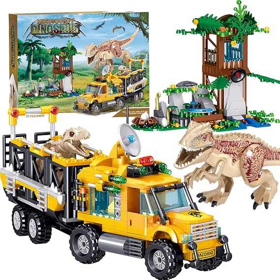 Amazon.com: Mesiondy Dinosaurs Building Blocks Set, Dinosaur Toys for ...