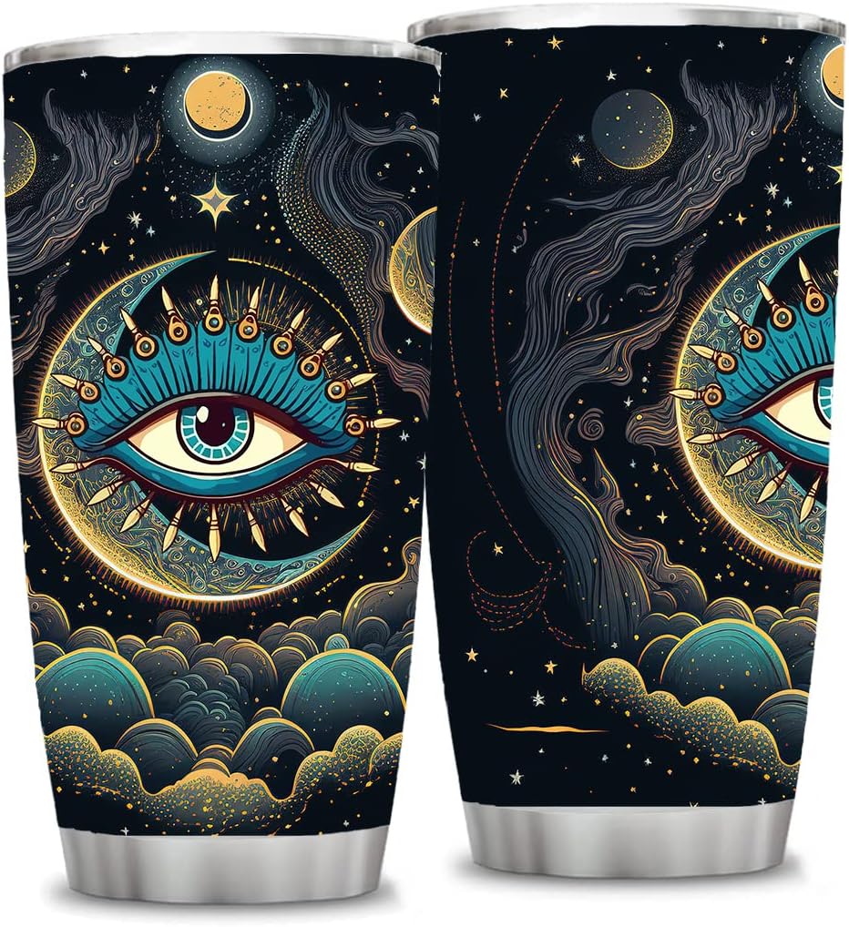 Amazon.com | ATHAND Evil Eyes Coffee Mug Insulated Tumblers Cup with ...