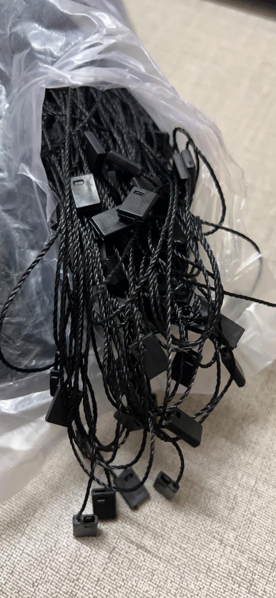 Little Blooms® Nylon Square Hang Tag String for Garments [Pack of 1000 ...