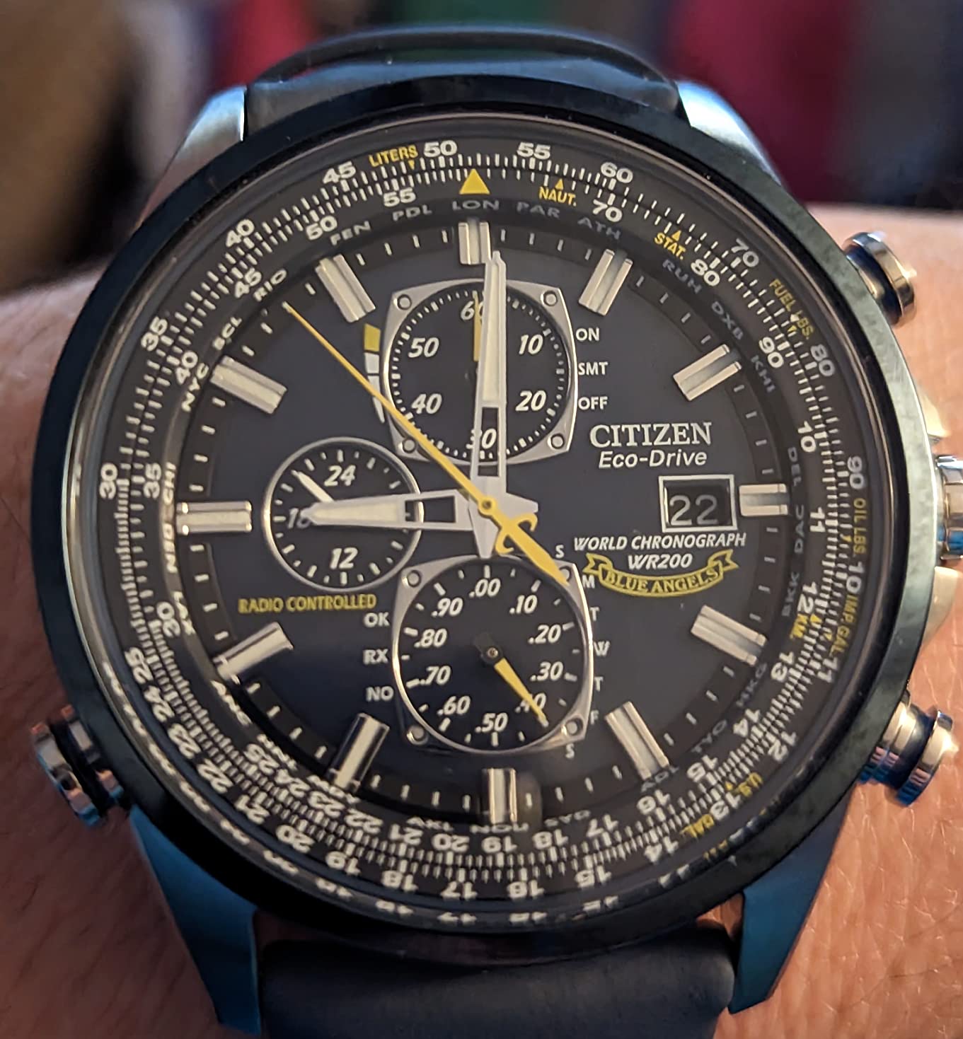 $28/mo - Finance Citizen Men's Eco-Drive Sport Luxury World Chronograph ...
