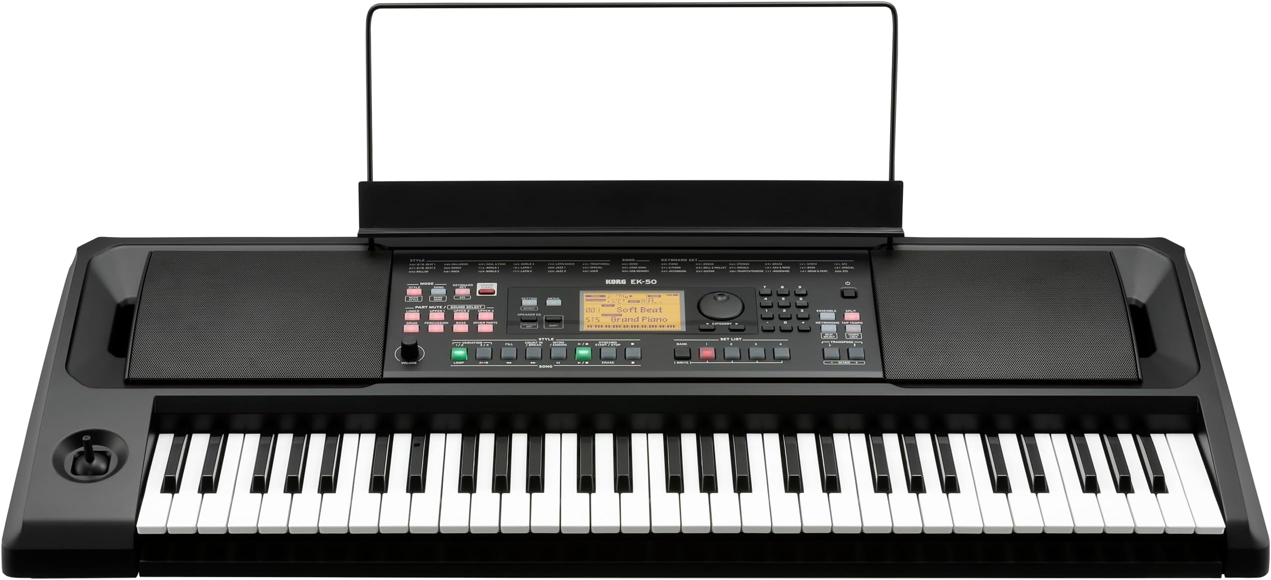 Korg - EK-50 Digital Keyboard with 61 Touch Sensitive Keys - Black ...