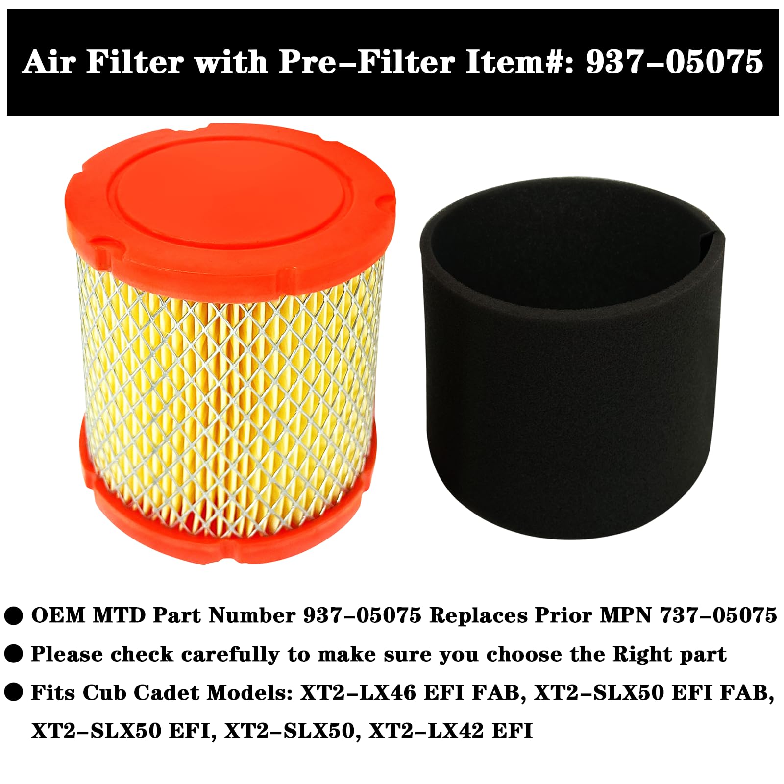 Snapklik.com : Toolyuan 937-05075 Air Filter Q78 For CUB CA-DET Enduro ...