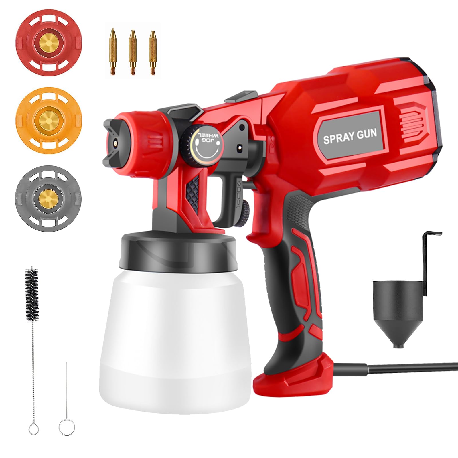 Amazon.com : Paint Sprayer, 700W HVLP Electric Spray Paint Gun, 4 ...