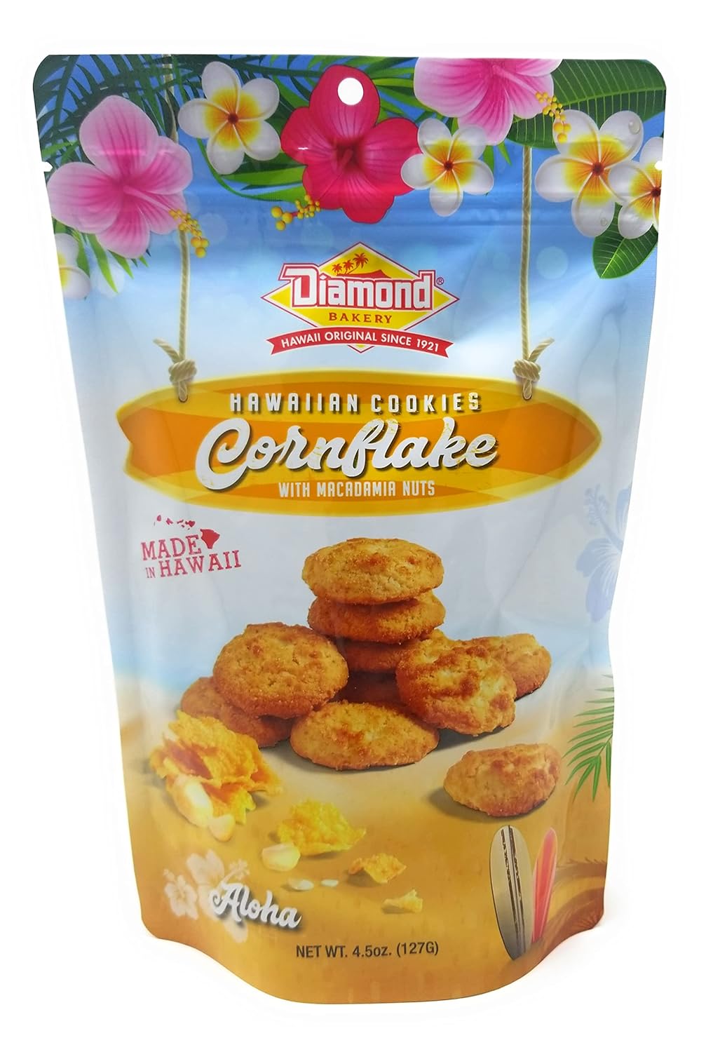 Amazon.com: Diamond Bakery Hawaiian Cookies Cornflake with Macadamia ...