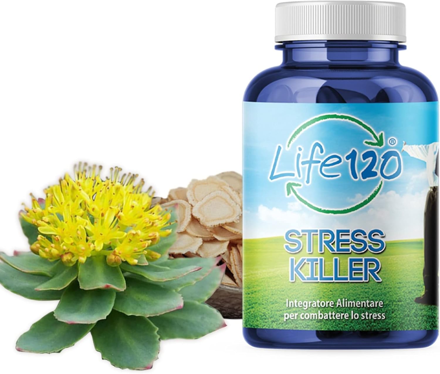 Life 120 - STRESS KILLER Integratore alimentare, con estratti vegetali ...