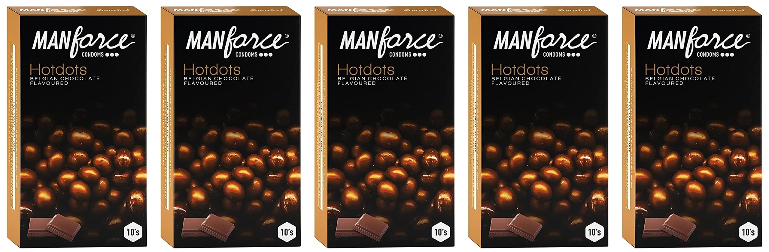 Buy Manforce Premium Hotdots Belgian Chocolate Condoms with Bigger Dots ...
