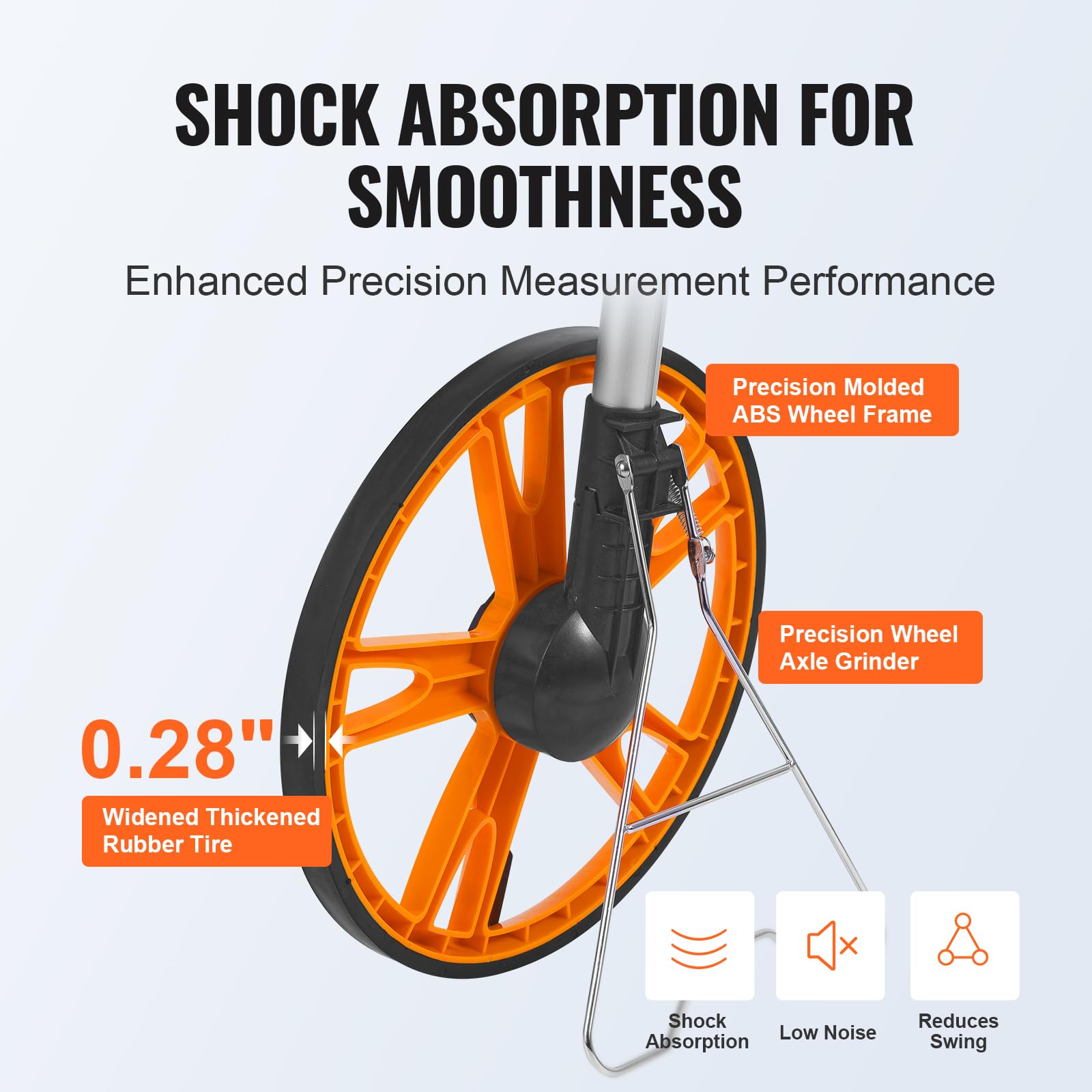 Snapklik.com : VEVOR Measuring Wheel In Feet Or Meters,12.5 In Wheel ...