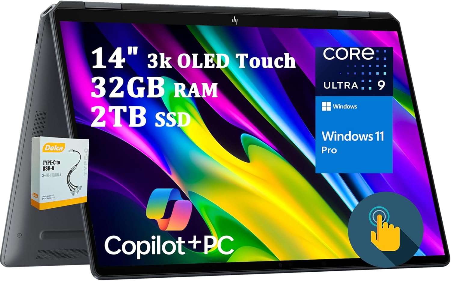 Amazon.com: HP OmniBook Ultra Flip 2-in-1 Copilot+ AI PC Laptop | 14" 3k OLED Touch | Intel 8 ...