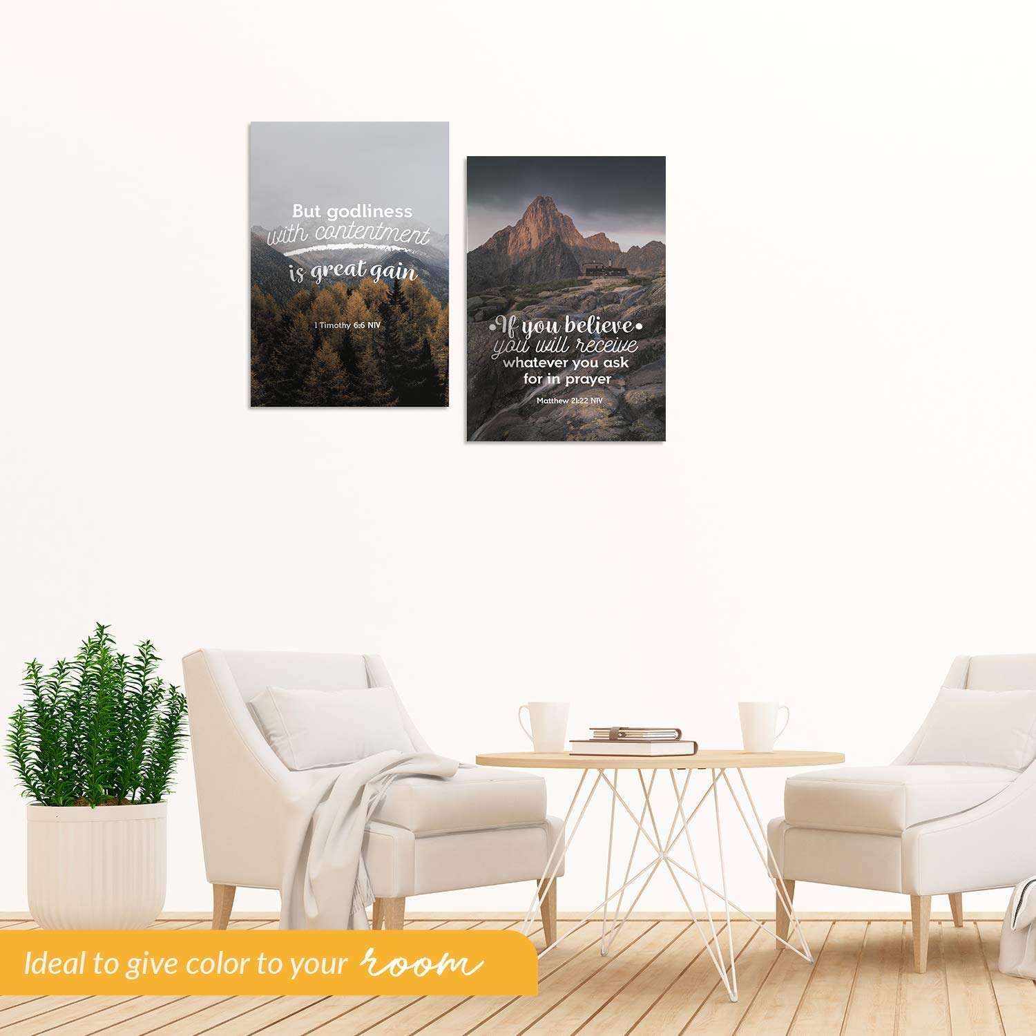 Bible Verse Wall Art | Six 11X17 Bible Verse Posters | These Christian ...