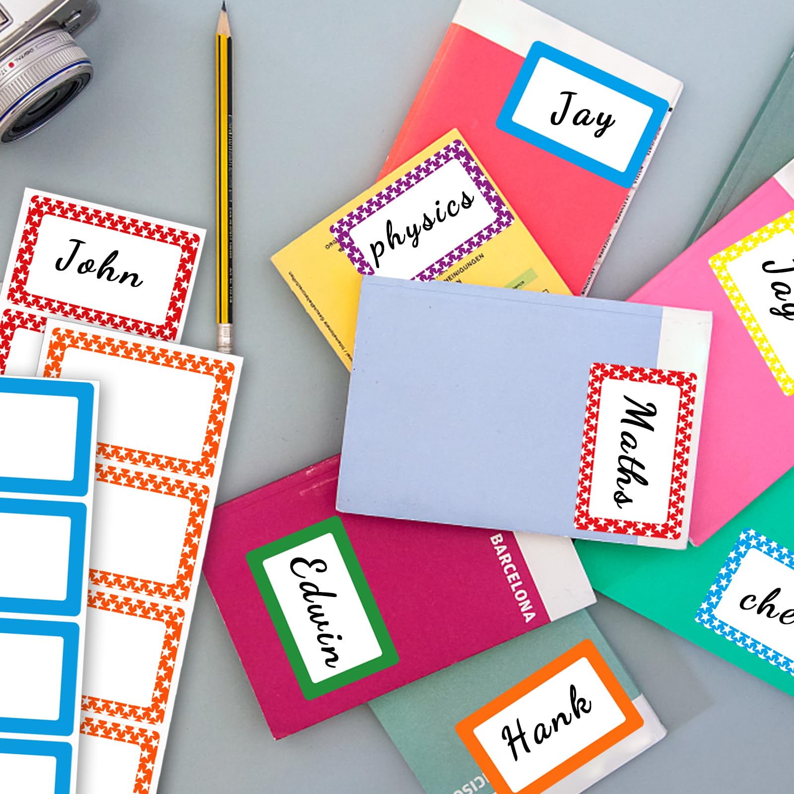 Snapklik.com : 6 Colors Star Name Tag Stickers,240PCS Waterproof ...