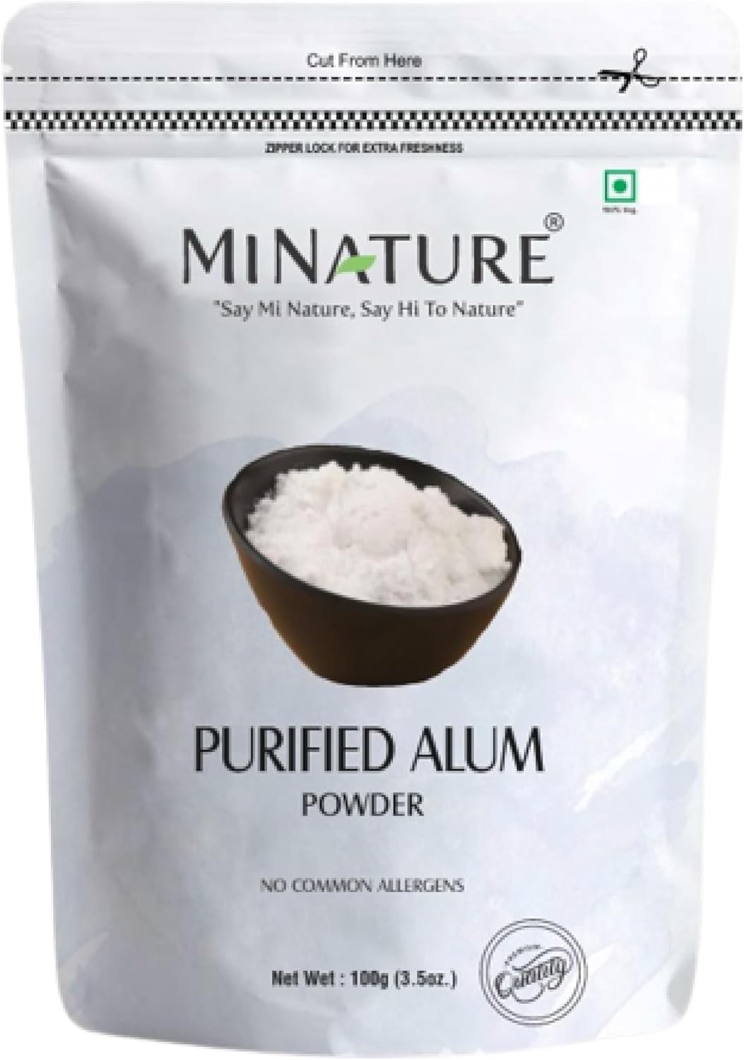 Amazon.com: mi Nature Purified Fitkari Alum Powder (phitkari) | Water Purify | Pure Alum Powder ...