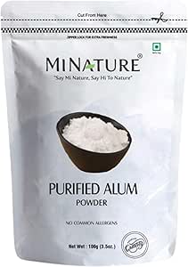 Amazon.com: mi Nature Purified Fitkari Alum Powder (phitkari) | Water ...