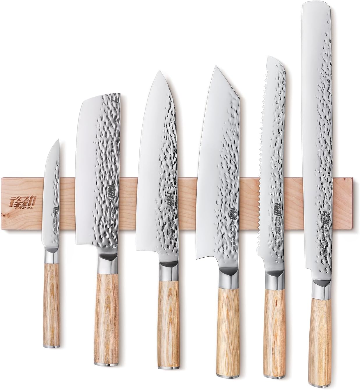 Amazon.com: FINDKING 7PCS Kitchen Knife Set, with Wooden Magnetic Knife ...