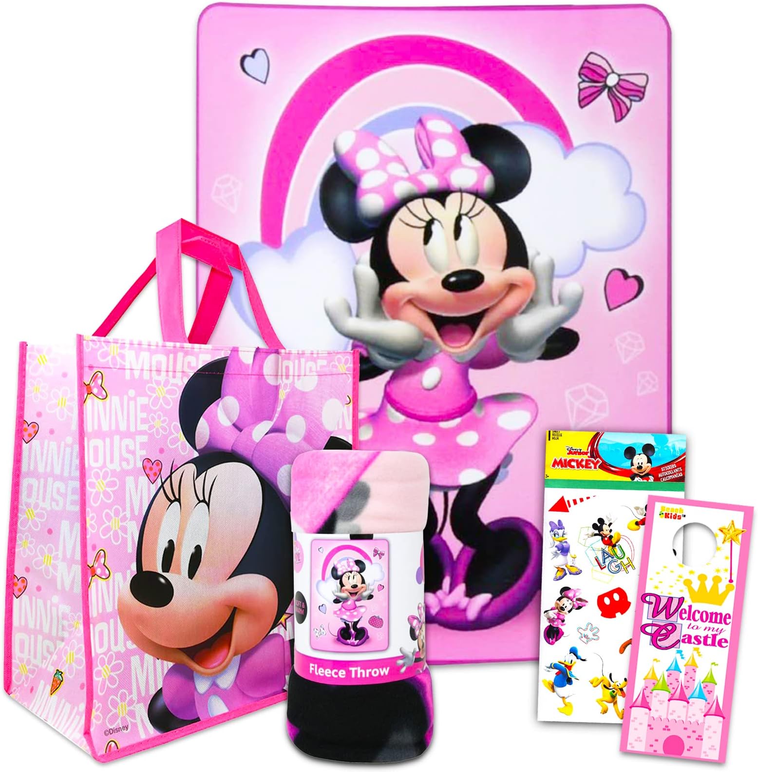 Amazon.com: The Northwest Store Disney Minnie Mouse Sparkle Soft Throw ...