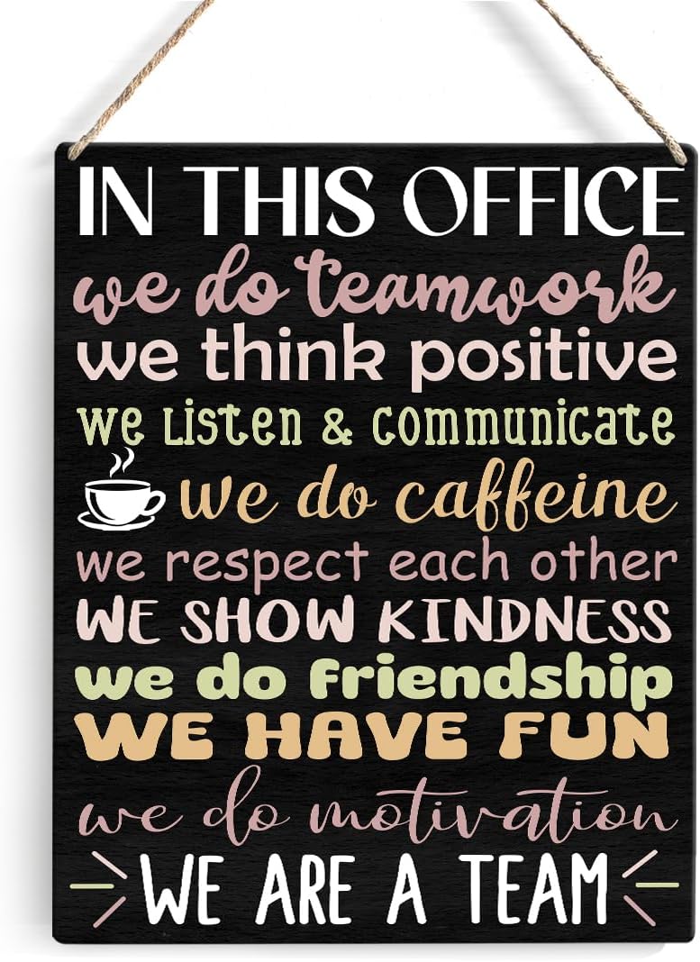 Amazon.com : Office Quote Sayings Signs Wall Decor Rustic in This ...