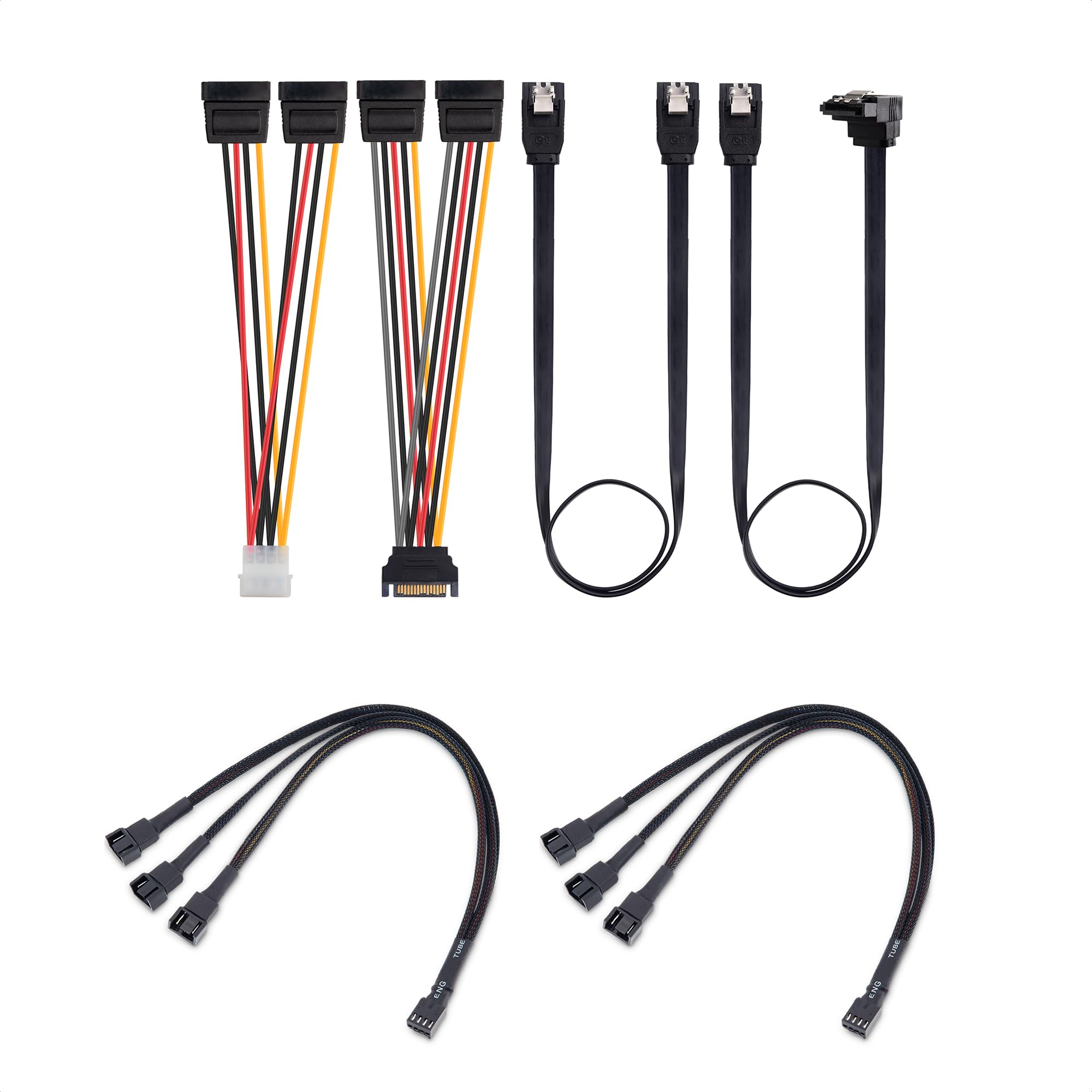 Amazon.com: Cable Matters 2-Pack 3 Way 4 Pin PWM Fan Splitter Cable 12 ...