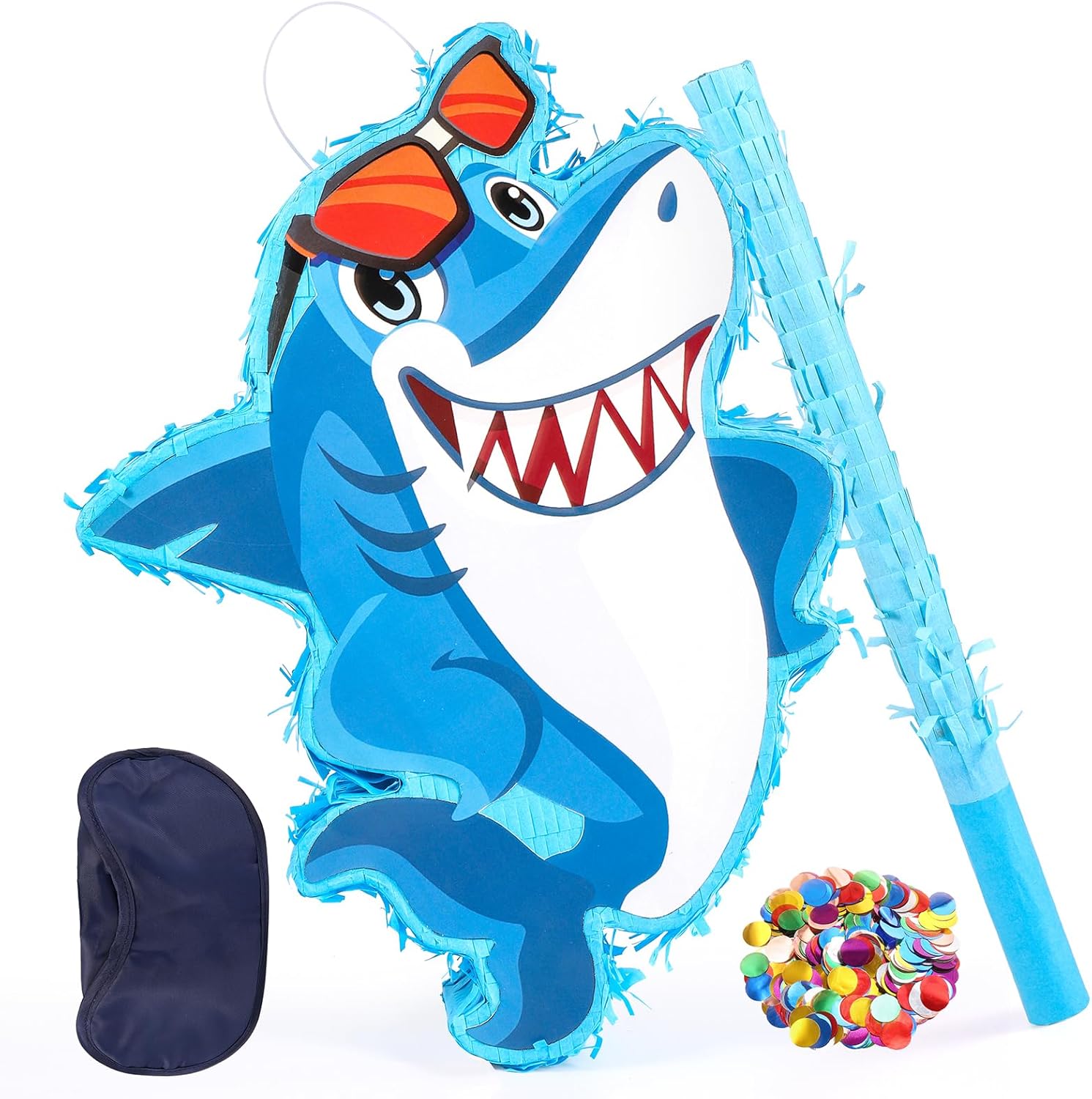 Amazon.com: Auihiay Shark Pinata for Kids, Blue Ocean-Themed Fish ...