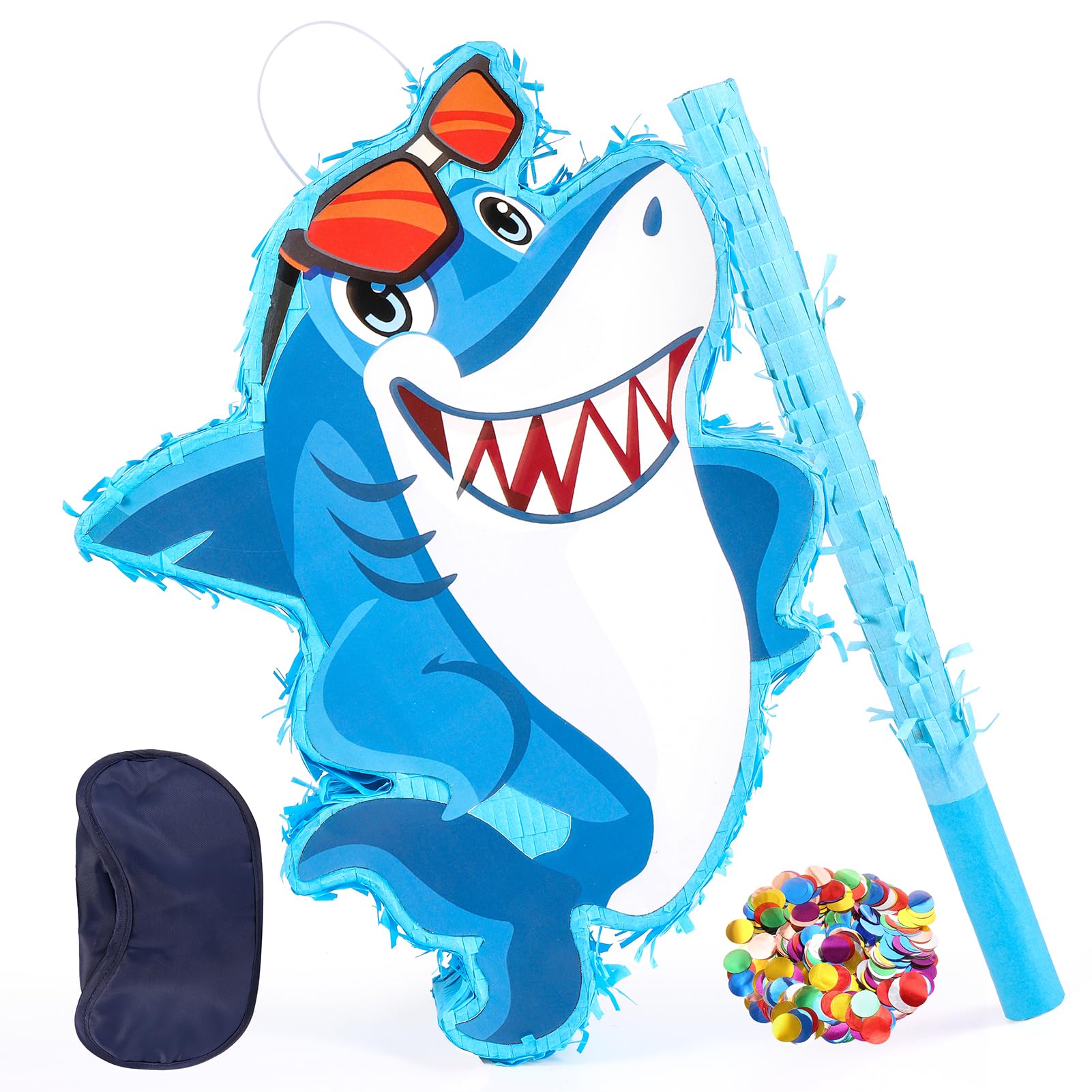 Snapklik.com : Auihiay Shark Pinata For Kids, Blue Ocean-Themed Fish Pinata
