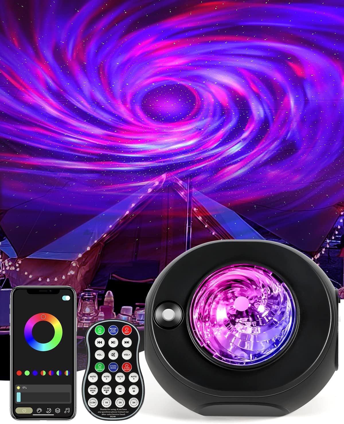 Star Projector Galaxy Night Light, APP Control Galaxy Projector Nebula ...