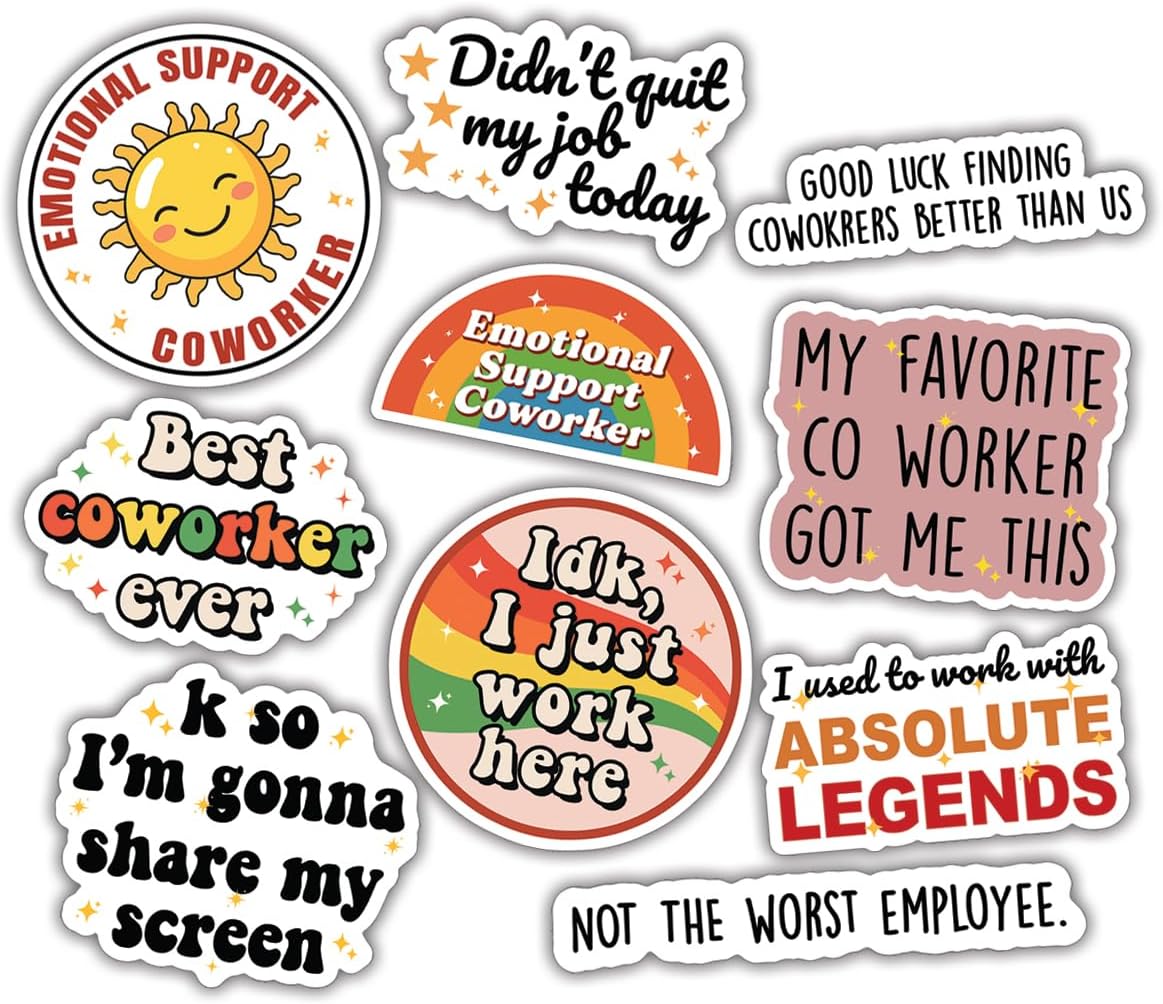 Amazon.com: Work Merit Stickers - Reward Office Adulting - Funny Office ...