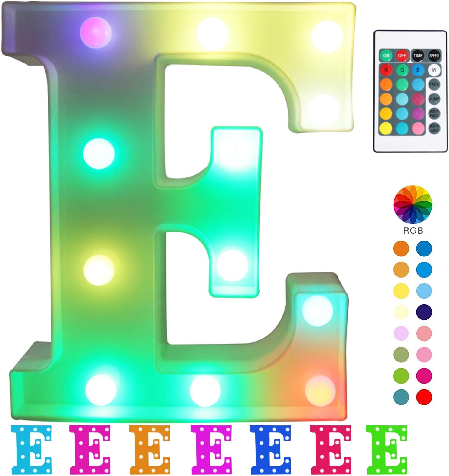 Amazon.com: Foaky Colorful LED Letter Lights with Remote,Marquee Light ...