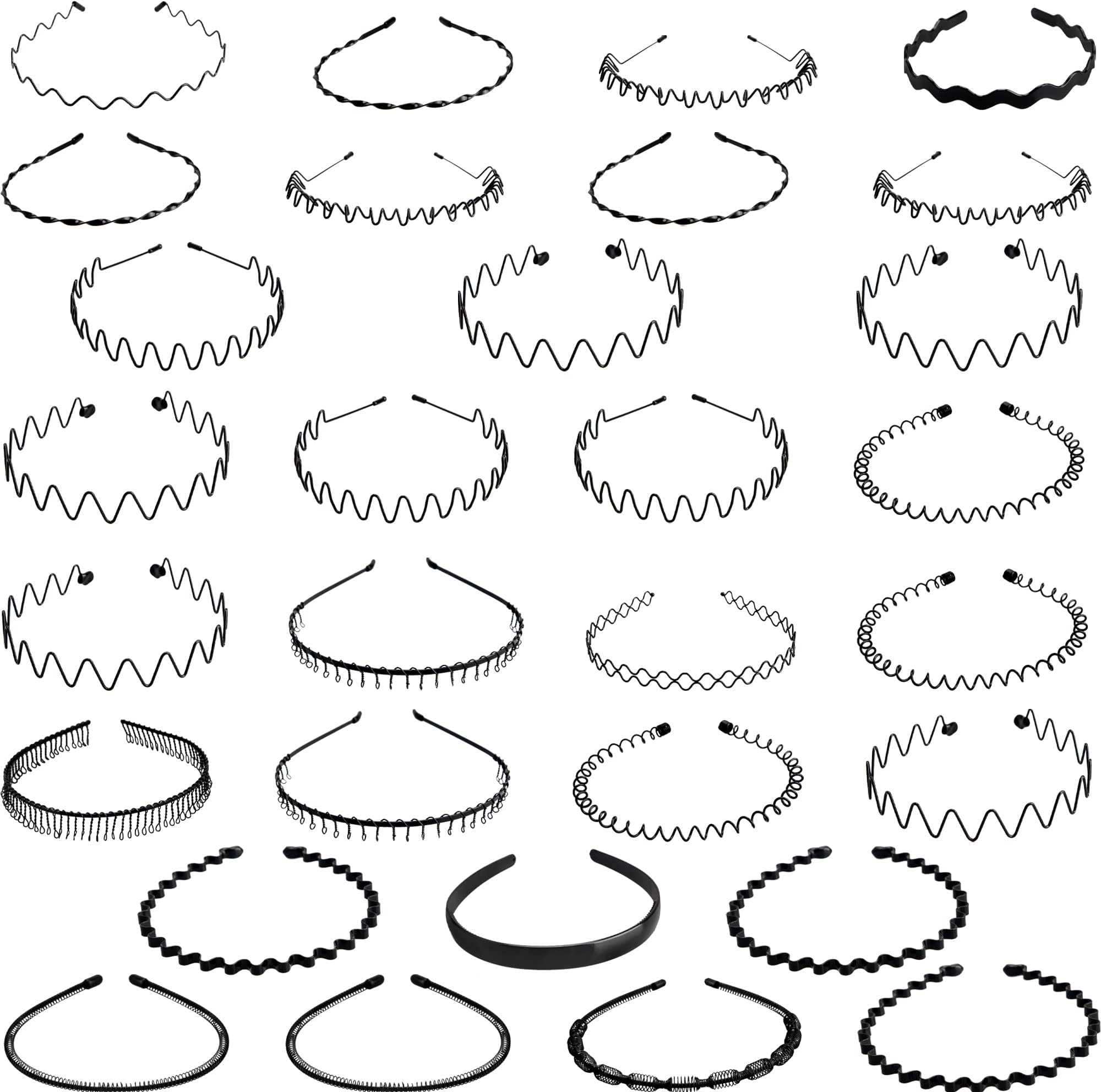 Amazon.com : bodbop XINGZHE Hair Bands, 2 PCS Metal Headbands for Men ...