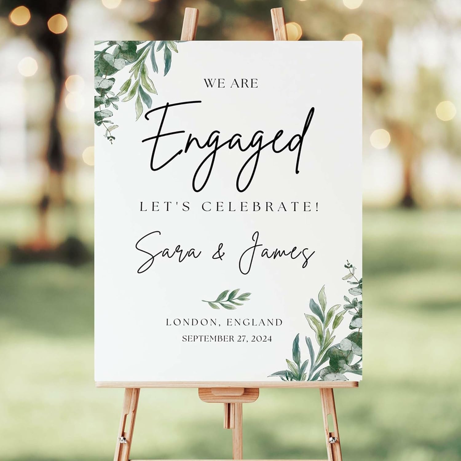 Amazon.com : Personalized Engagement Party Welcome Sign, Engagement ...