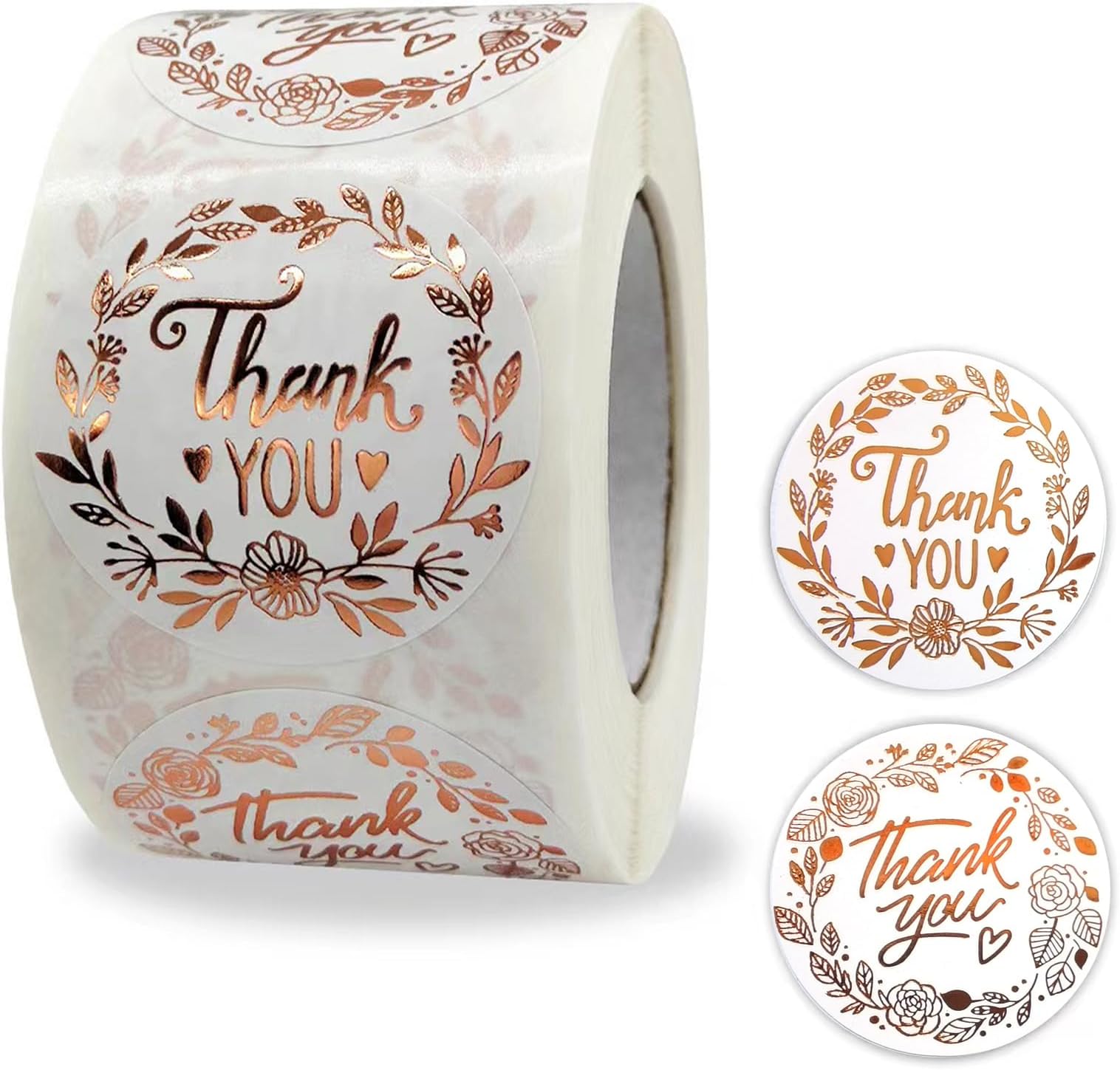 Amazon.com : Fiercy (3 Sizes-1") | Floral Thank You Stickers 1 inch ...