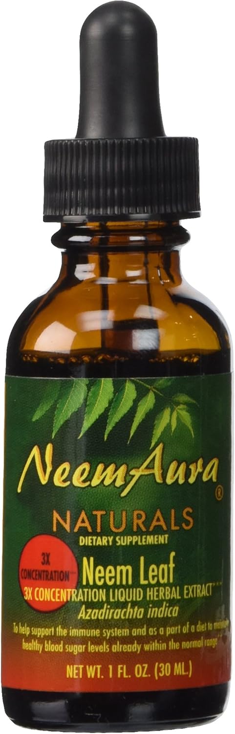 Amazon.com: NeemAura Naturals Neem Leaf 3X Concentration, 1-Ounce (Pack ...