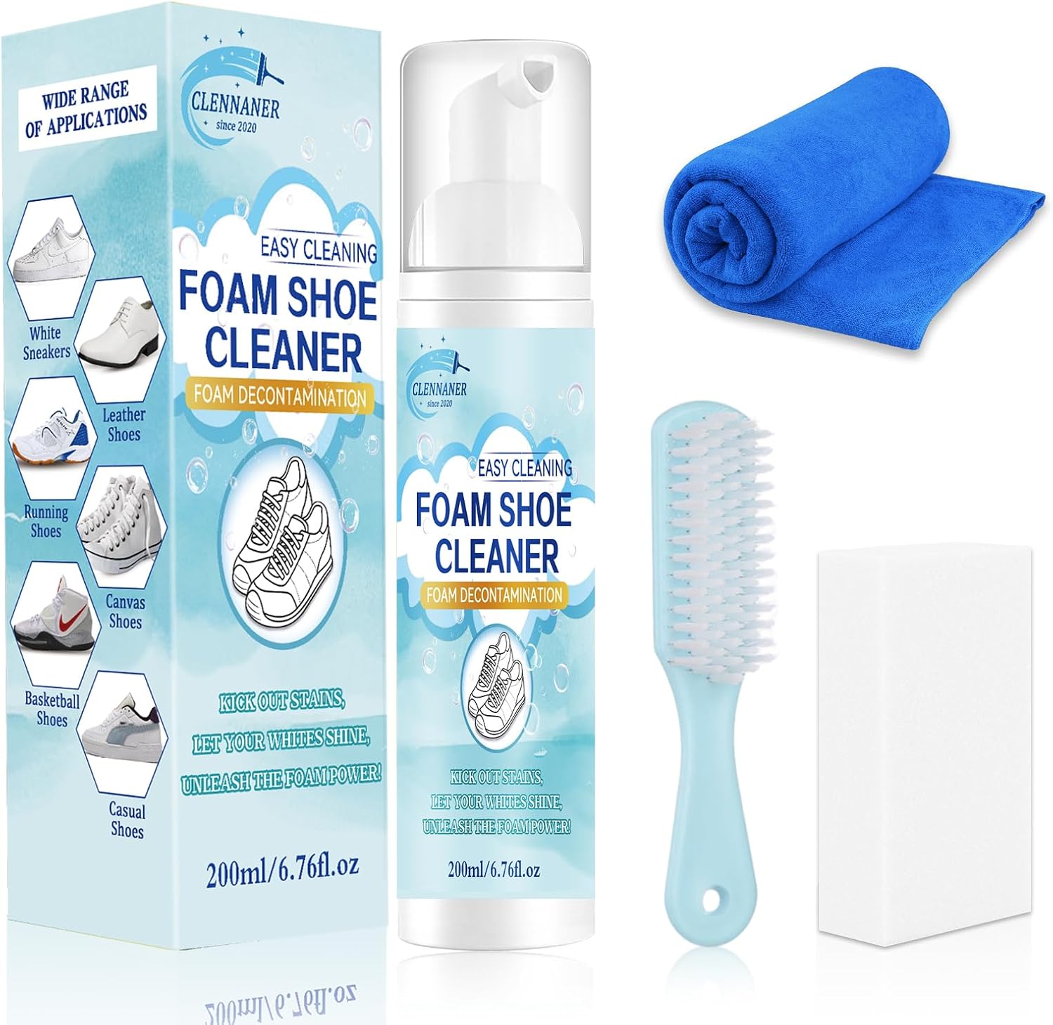 Amazon.com: Shoe Cleaning Kit, Sneaker cleaner Removes Dirt and Stains ...