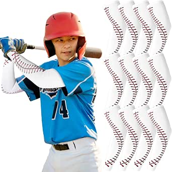 Amazon.com: Cozypower 12 Pairs Baseball Sleeves for Youth Boys Sports ...