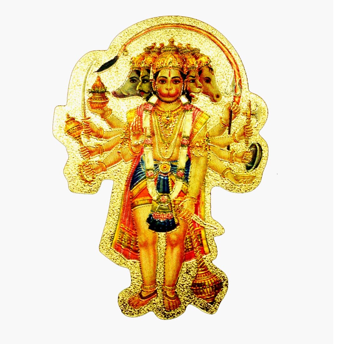 AFH Lord Panchamukhi Hanuman Sticker Decal for Home, Office, Mandir ...