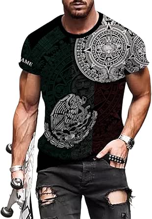 Amazon.com: Paniprints Personalized Name Aztec Shirts for Men, Aztec ...