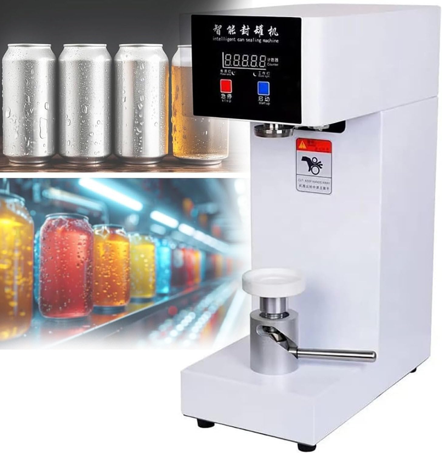 Amazon.com : GTANND Commercial Benchtop Can Seamer, Can Sealing Machine ...