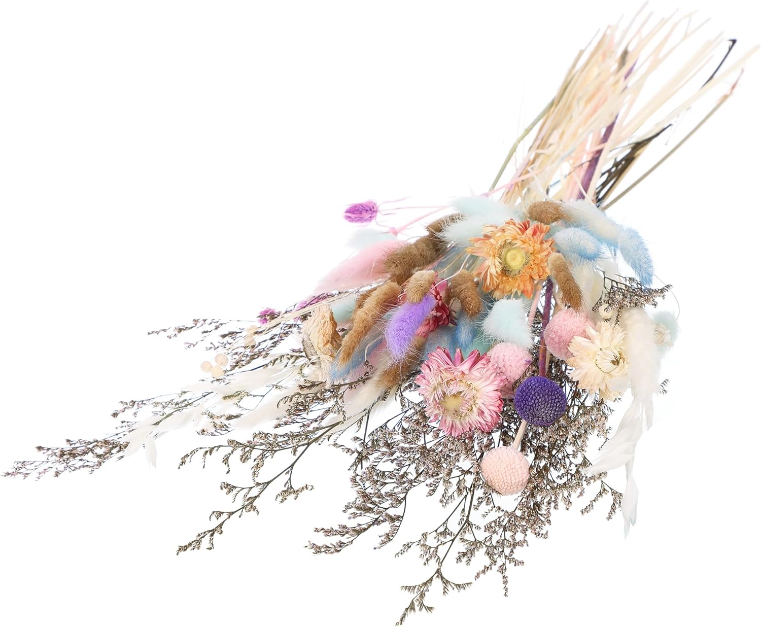 Amazon.com: Botius 17" Natural Mixed Dried Flowers Bouquet Real Dried ...