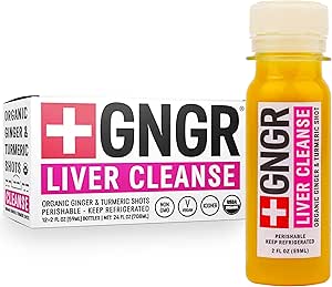 Amazon.com: +GNGR Liver Cleanse Shot, Cold-Pressed Ginger Shot with ...