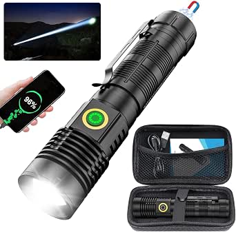 Flashlights High Lumens Rechargeable(Battery Included), 20000 Lumens ...