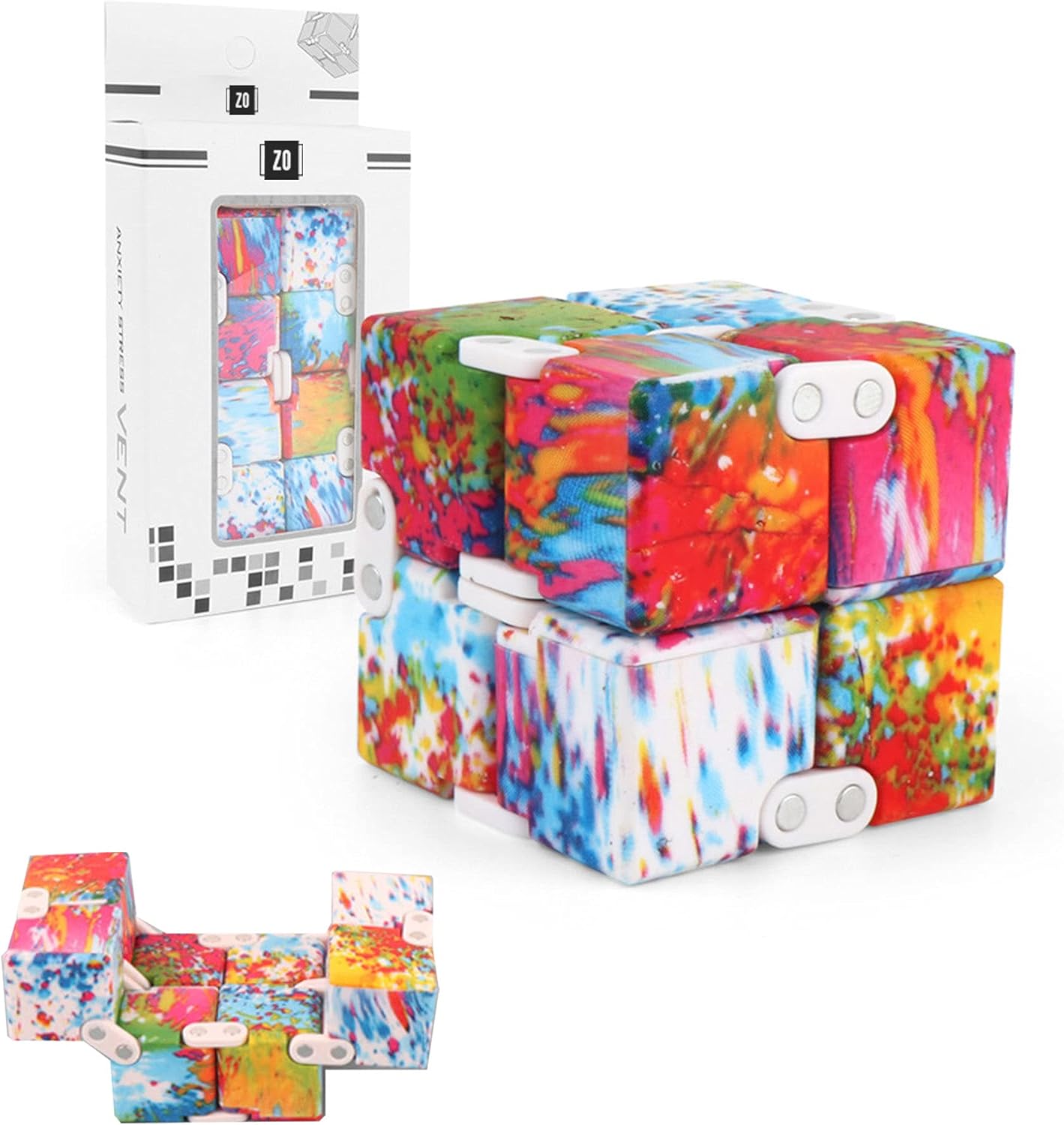 ZO Infinity Cube Fidget Toy, anti stress fidgeter, desk toys for adults ...