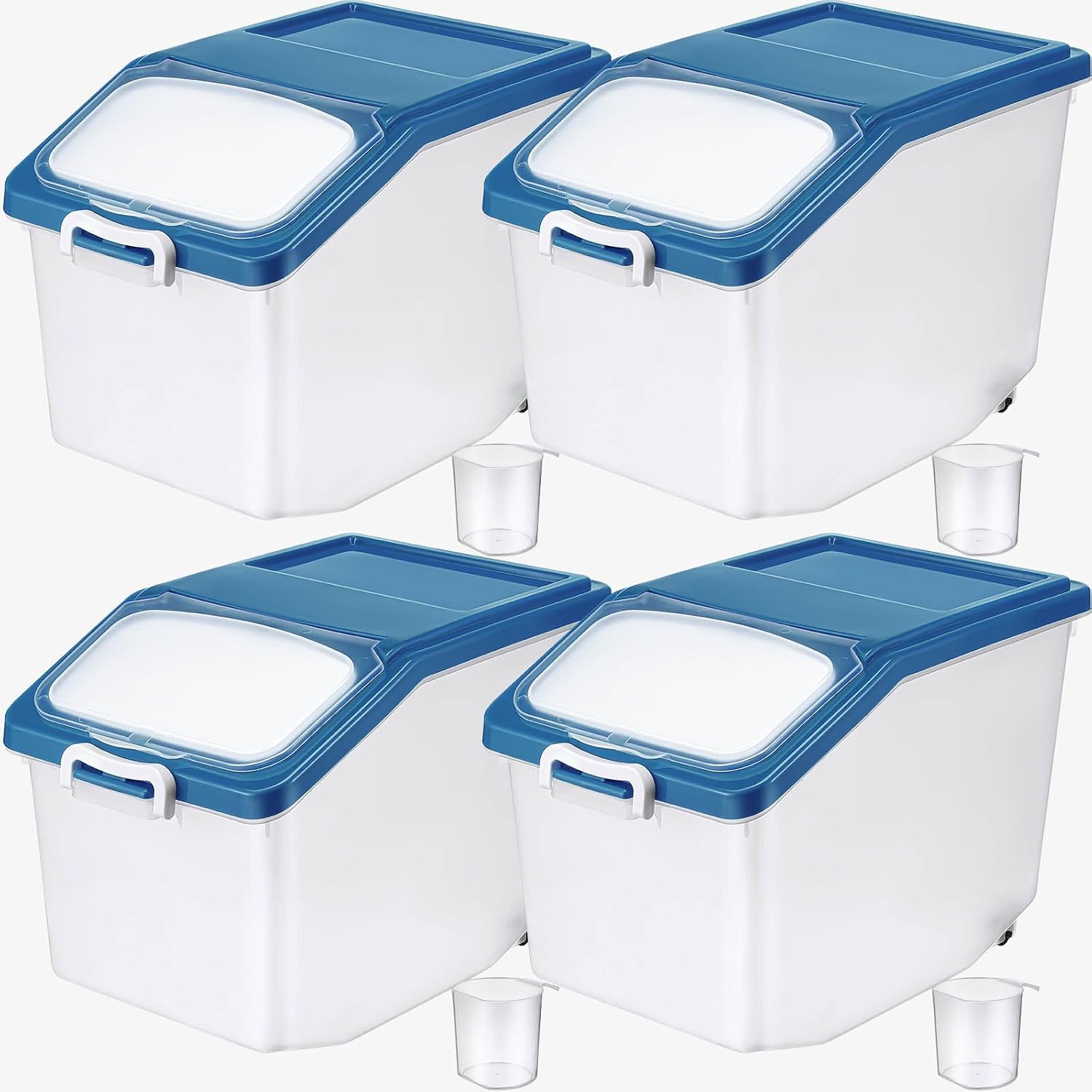 Amazon.com: Tanlade 4 Pcs Rice Storage Container with 4 Rice Measuring ...