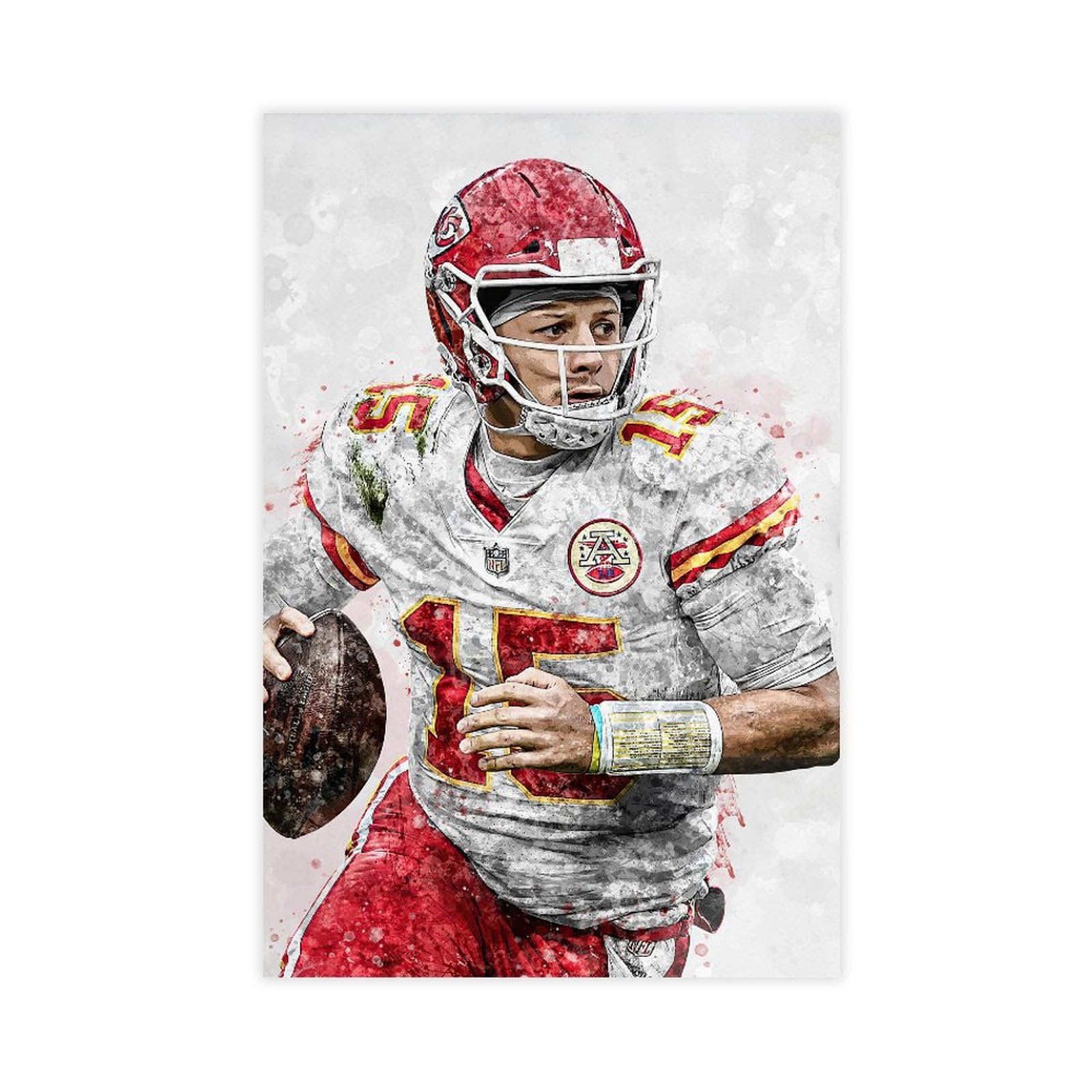 Amazon.com: Sports Poster Patrick Mahomes Canvas Poster Unframe ...
