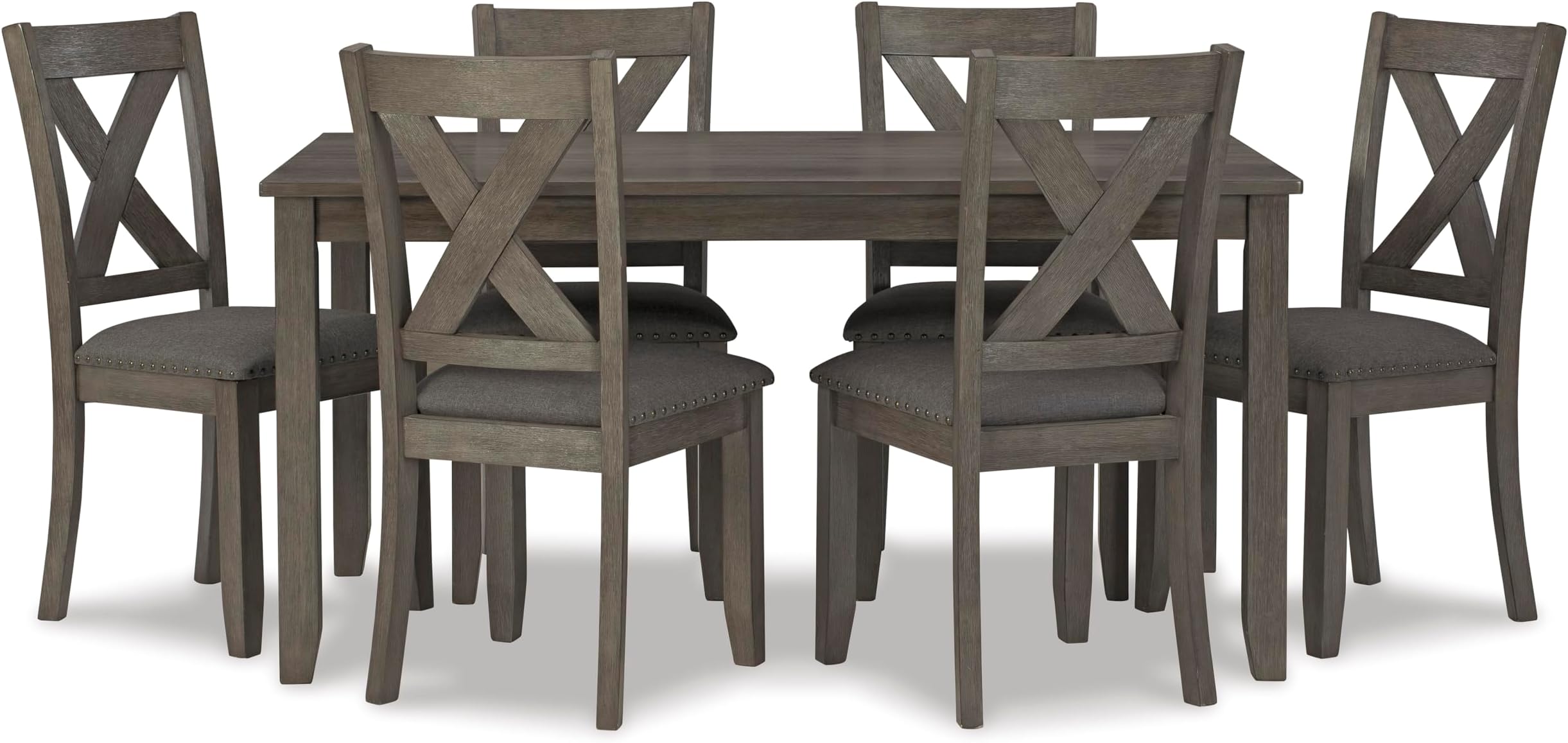 Amazon.com - 7-Piece Dining Set with Dining Extension Table, 4 Side Chairs and 2 Arm Chairs (A ...