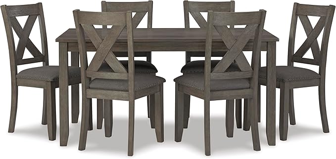 Amazon.com - Signature Design by Ashley Caitbrook Rustic 7-Piece Dining ...