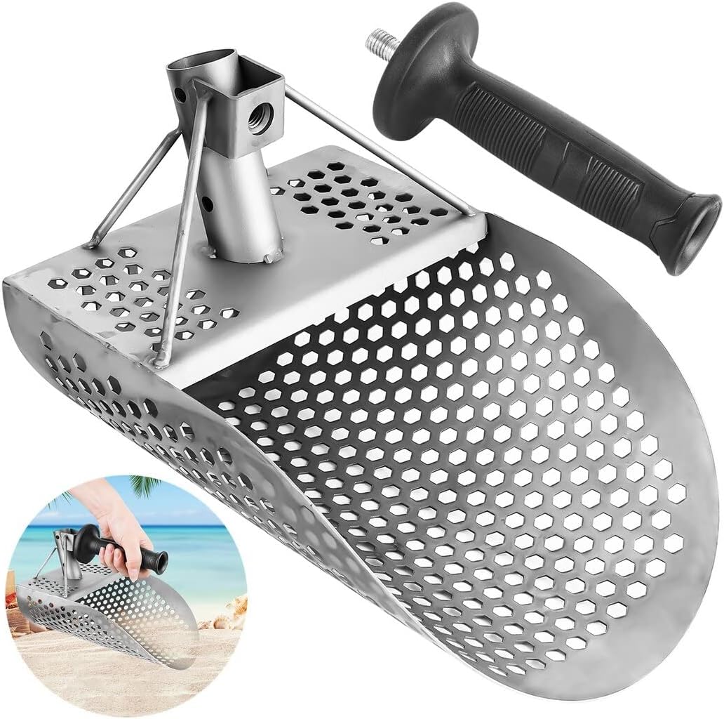 Amazon.com : Homaisson Beach Sand Scoop with Handle, Metal Detecting ...