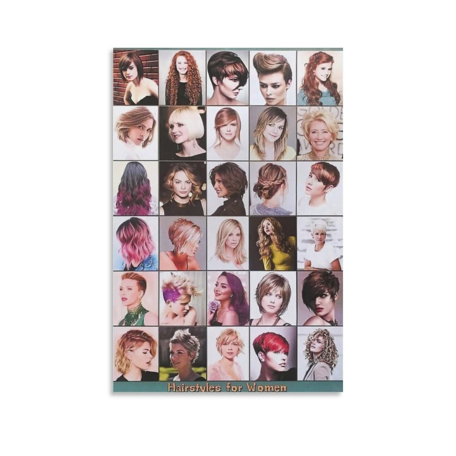 Amazon.com: Posters Women's Hairstyle Poster Modern Fashion Barber ...