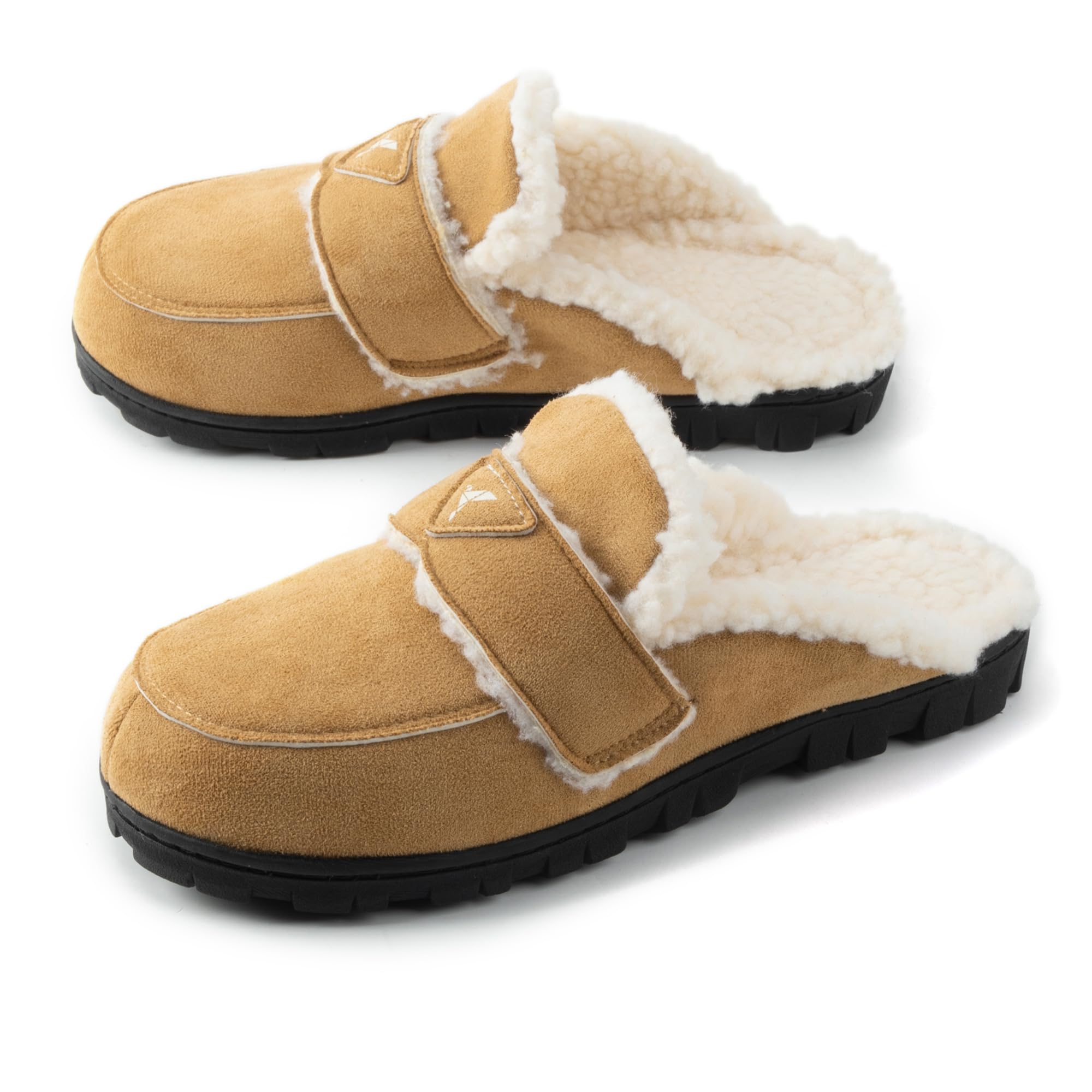 Amazon.com | RockDove Women's Suede Faux Shearling Scuff with Indoor ...
