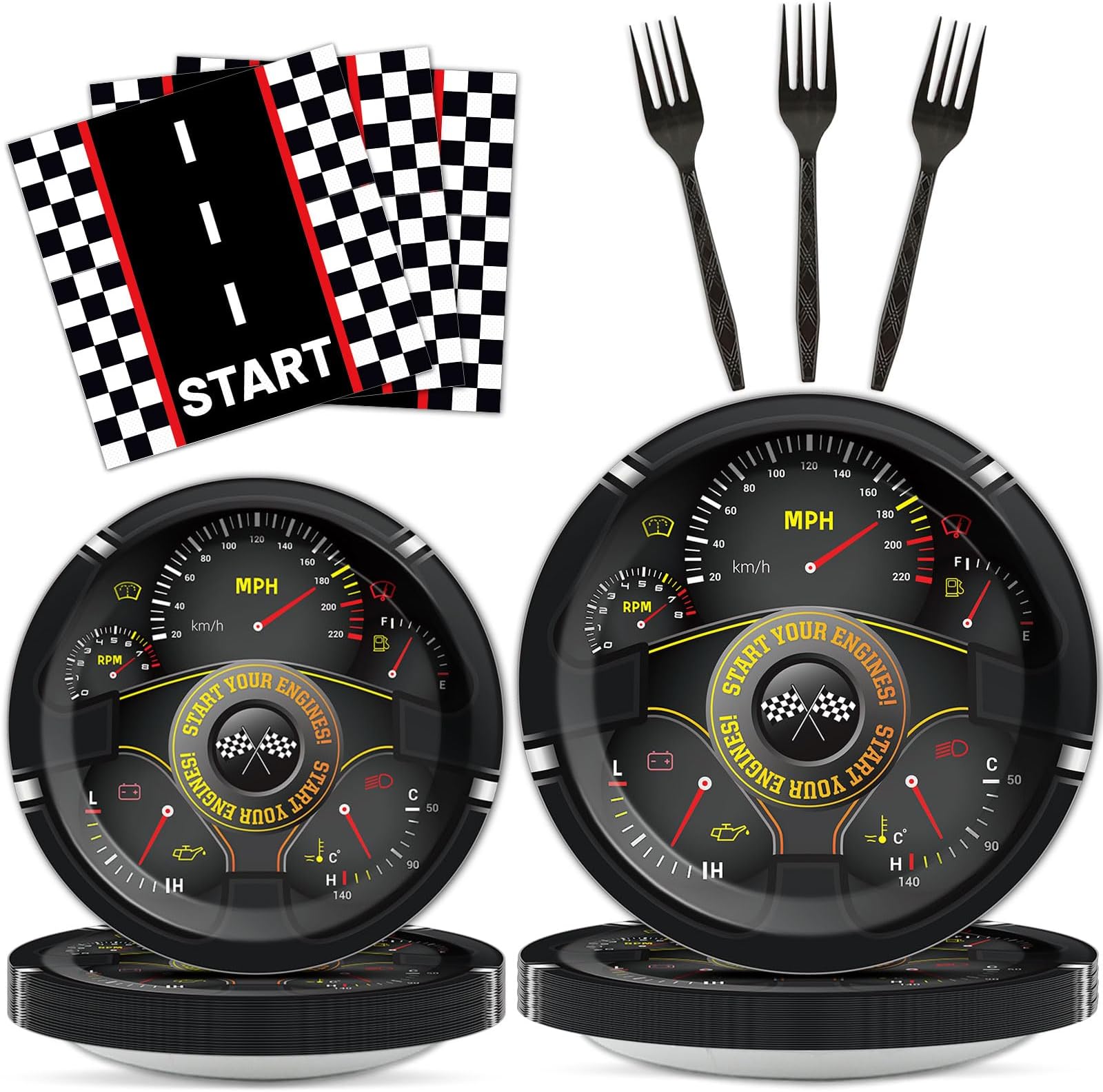 Amazon.com: 40th Birthday Decorations Cocktail Napkins and Plates,40th ...