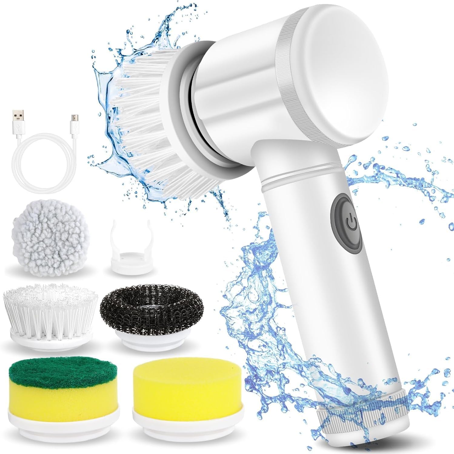 Amazon.com: LEKISHE Coldless Electric Spin Scrubber,Bathroom Cleaning ...