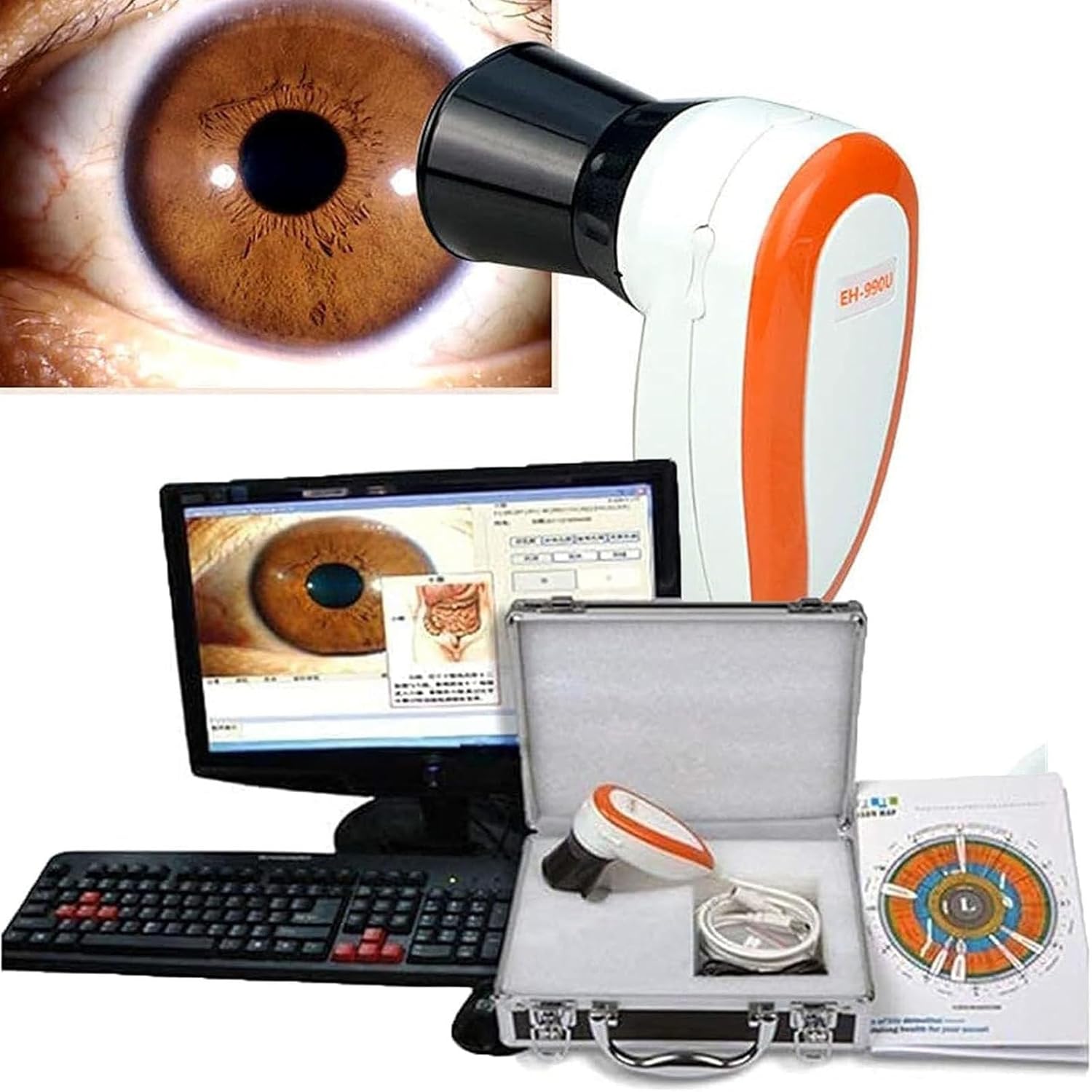 Iris Analyzer Kamera mit 5,0 MP USB, Multifunktions-Iris-Analyse ...