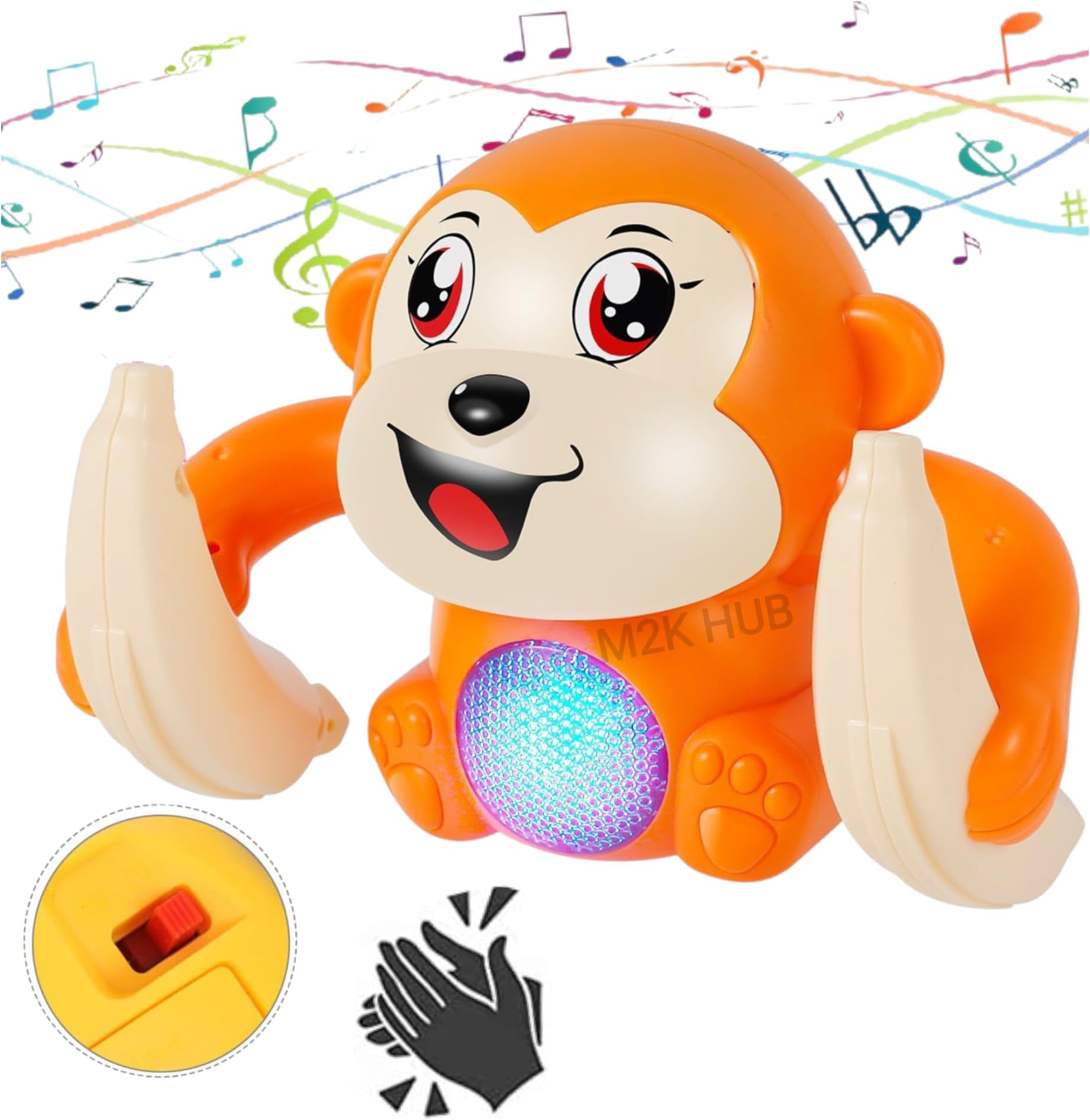 Buy Storio Dancing Monkey Musical Toy for Kids Baby Spinning Rolling ...